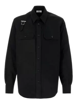 Alexander McQueen Buckle-detail Long-sleeves Shirt - 1000|black